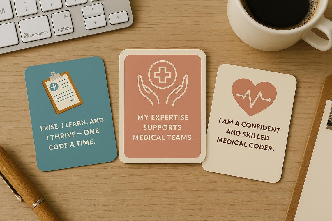 Medical Coder Affirmation Cards & Mini Poster Printable Motivational ...