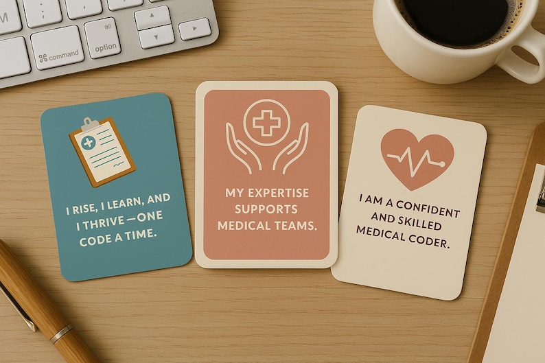 Medical Coder Affirmation Cards & Mini Poster Printable Motivational ...