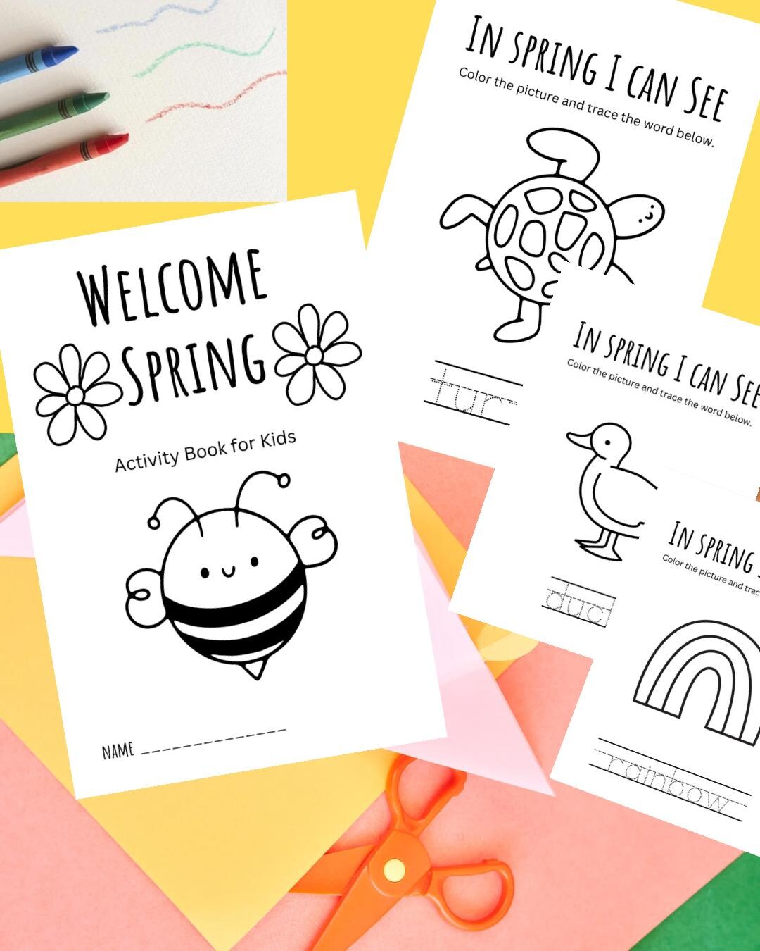 Printable Spring Activity Workbook for Kids | Kindergarten & Preschool ...