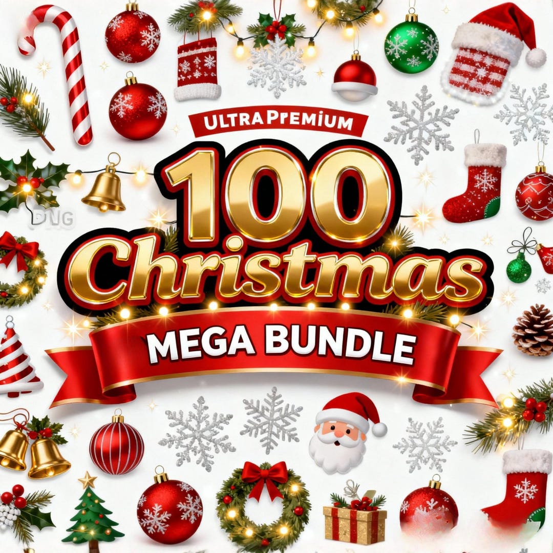 Retro Christmas Mega Bundle PNG Printable Download - Etsy