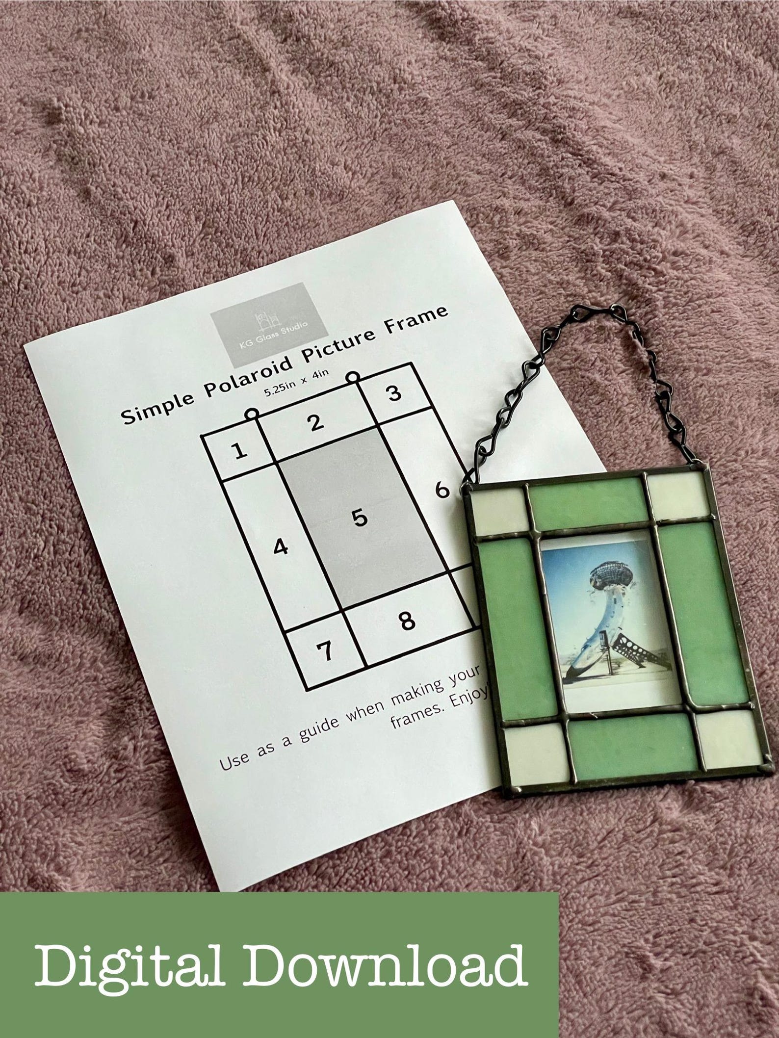 DIGITAL Template for Simple Instax Polaroid Frame Stained Glass - Etsy