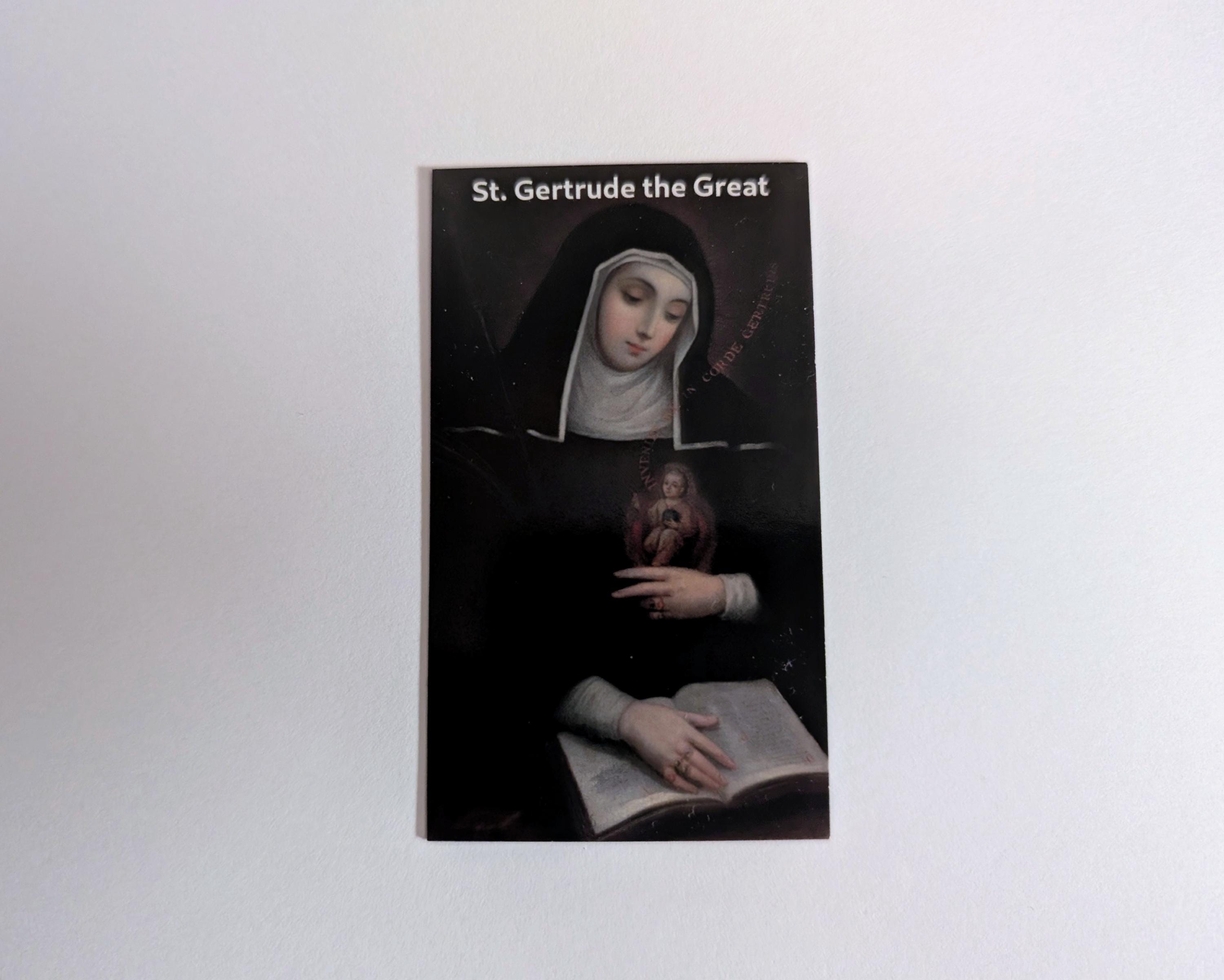 St. Gertrude the Great Prayer Card (american Business Card-sized) - Etsy