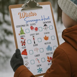 Winter Scavenger Hunt Printable: Kids' Outdoor Snow Activity (PDF ...