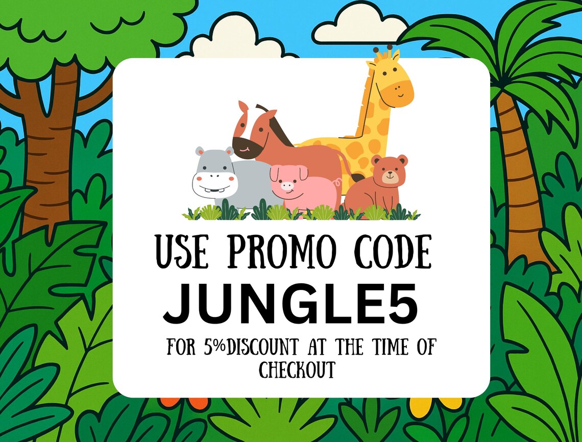 Jungle Animal Coloring Pages: Safari Party Activity (printable PDF ...