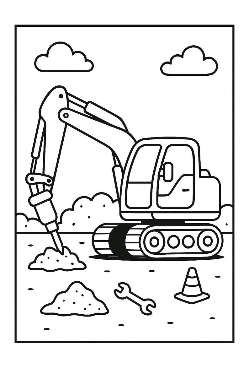 Construction Truck Coloring Pages: 22 Printable Vehicle Activity Sheets ...