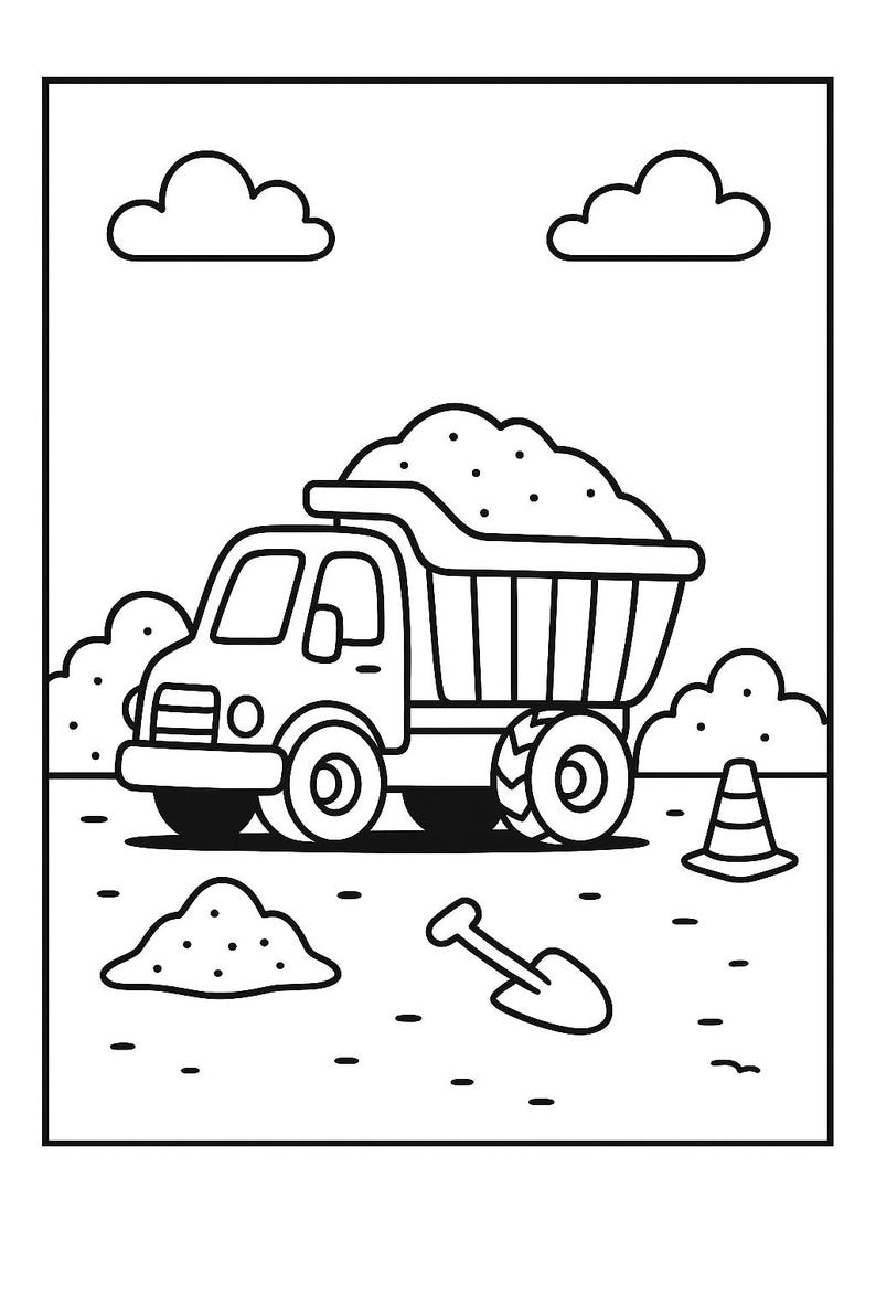 Construction Truck Coloring Pages: 22 Printable Vehicle Activity Sheets ...