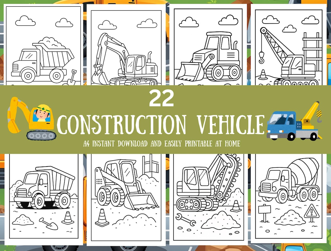 Construction Truck Coloring Pages: 22 Printable Vehicle Activity Sheets ...