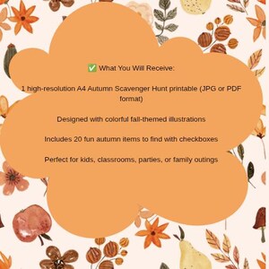 Autumn Nature Scavenger Hunt Printable | Outdoor Activity Game for Kids ...