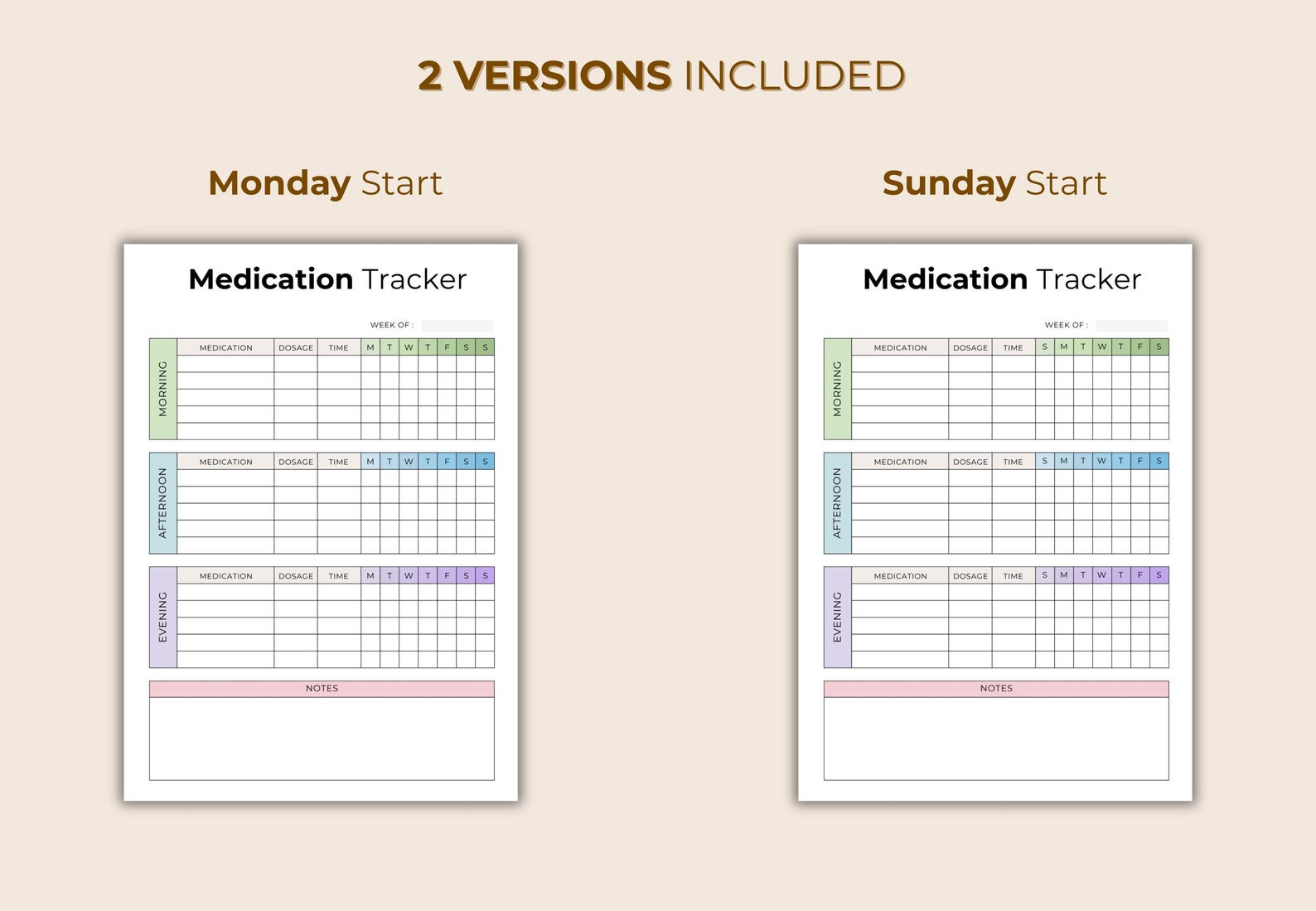 Simple Editable Medication Tracker Log | Printable Daily Medicine ...