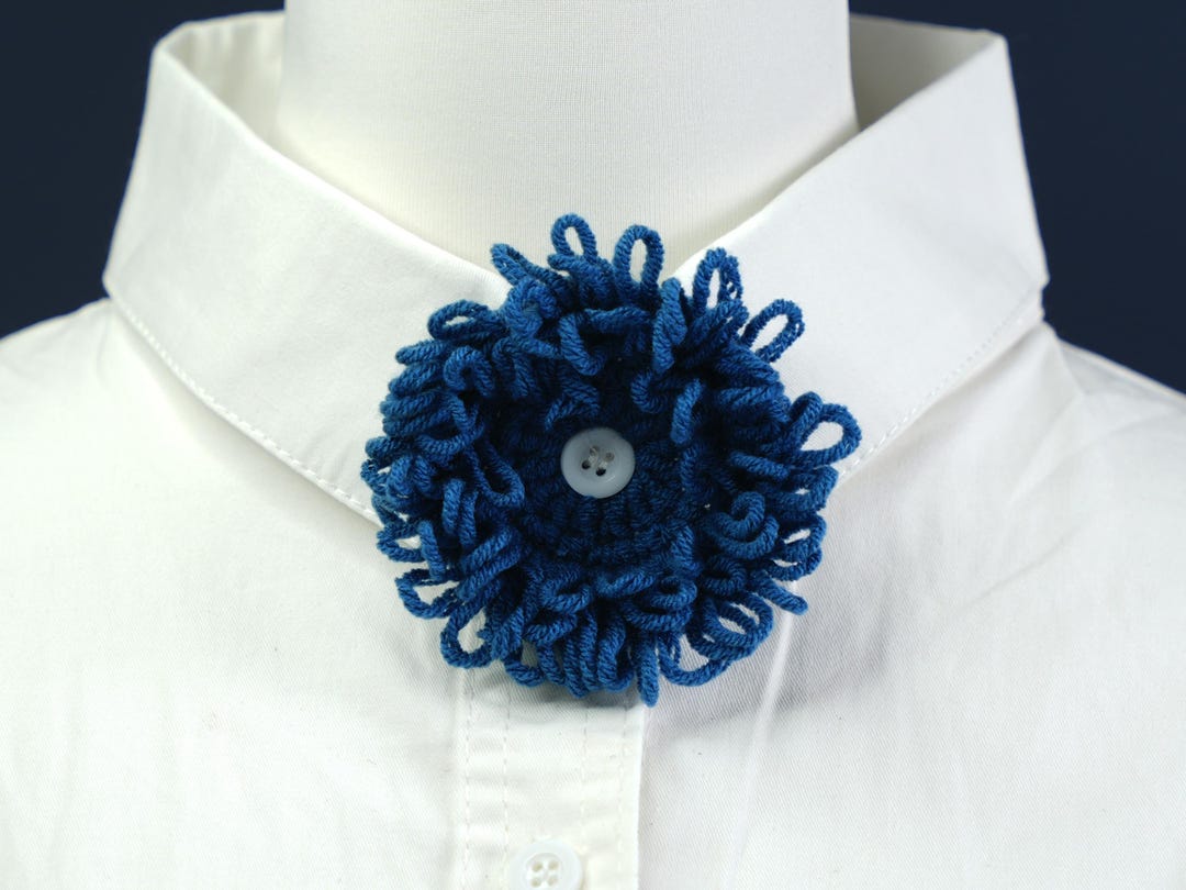 Handmade Crochet Button Cover, Unique Flower Design, 2.6" Diameter, 0 ...