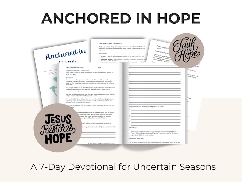 Anchored in Hope | 7-day Christian Devotional for Women | PDF Download ...
