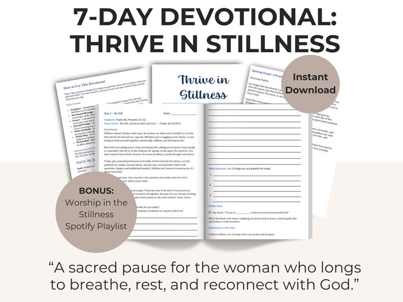 Thrive in Stillness | 7-day Devotional for Overwhelmed Christian Women ...