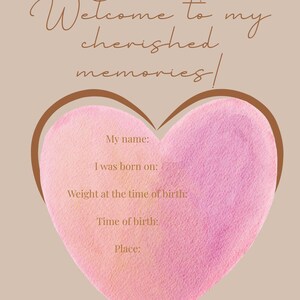 Printable Muslim Baby Scrapbook – First Year Milestone Album | Instant ...