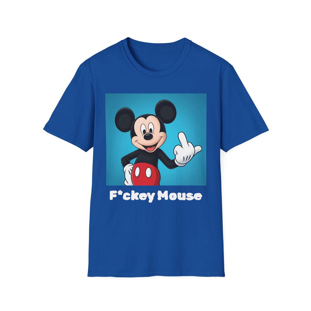 Funny Middle Finger Mickey Mouse Unisex Softstyle T-shirt, Disney ...