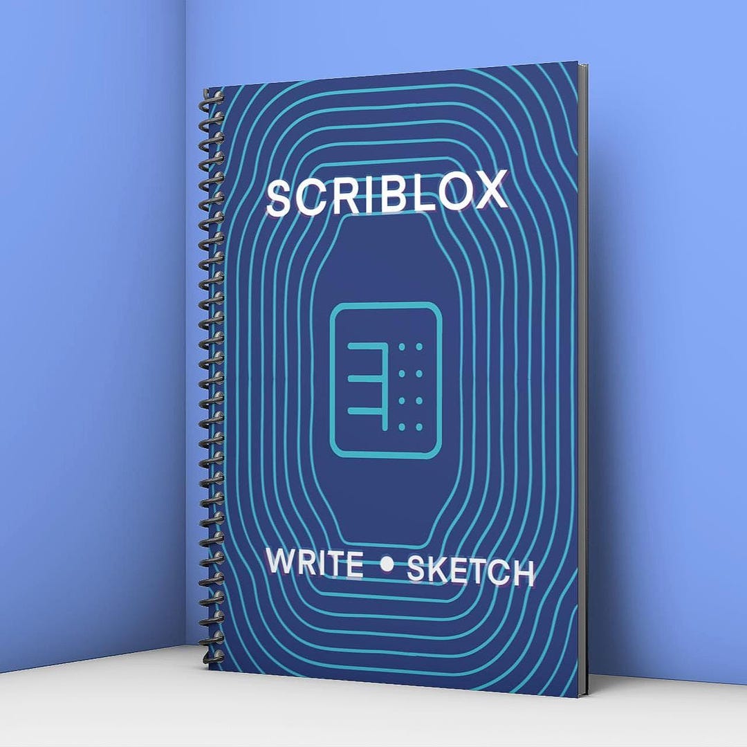 Blue Motion Spiral Notebook: Lined & Dot Grid - 7x10 Journal - Etsy