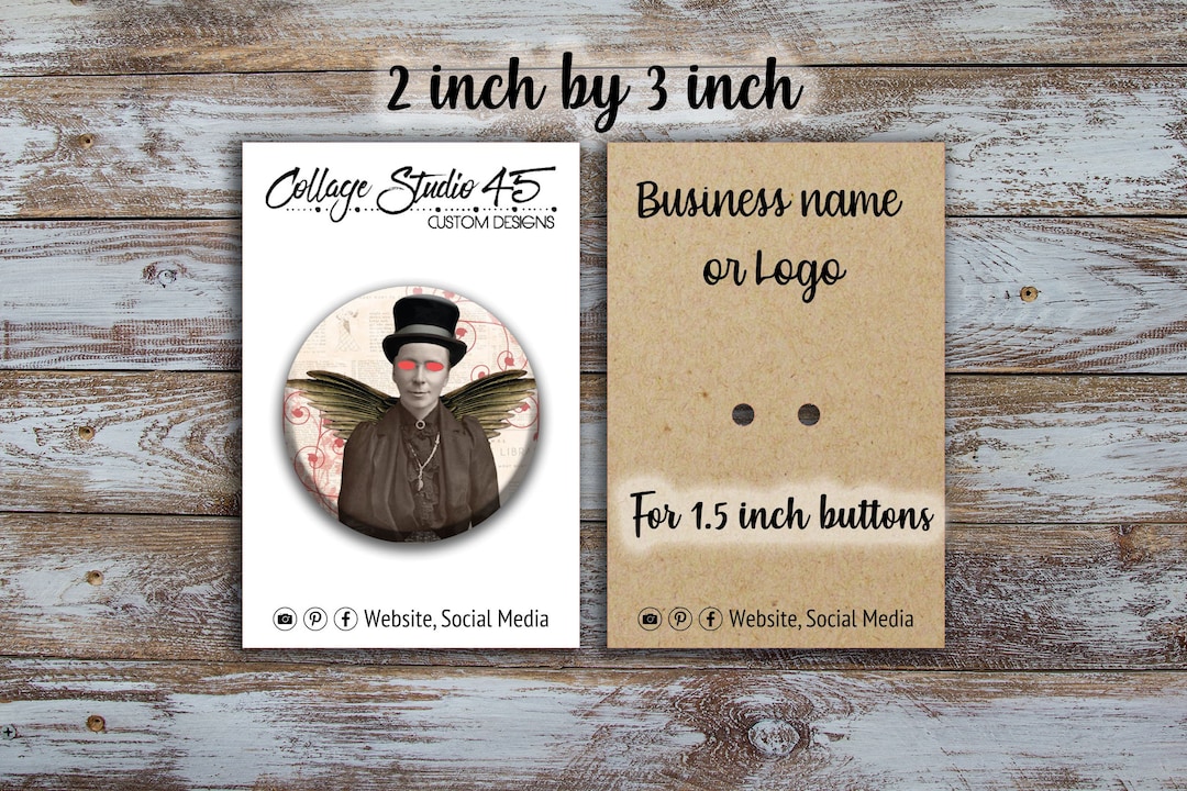 Custom 2x3" Pin Display Cards, 1.5" Button Size - Etsy