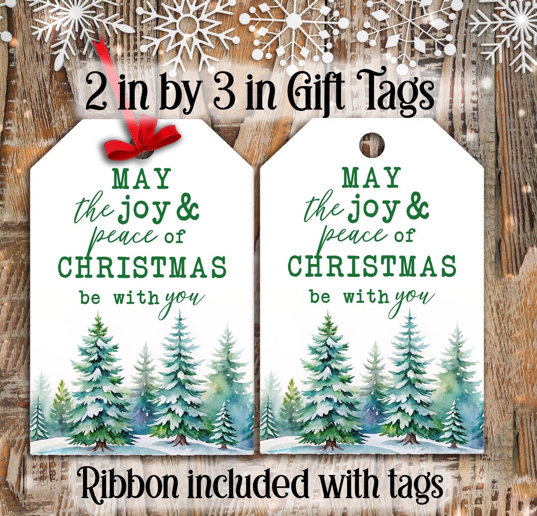 Custom Christmas Tags With Ribbon, Custom Gift Tags for Christmas ...