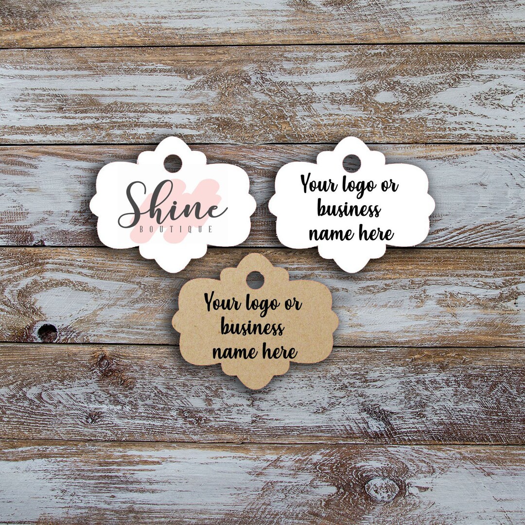 Custom Logo Price Tags: Small Fancy Hang Tags (1.25x1.1 In) - Etsy