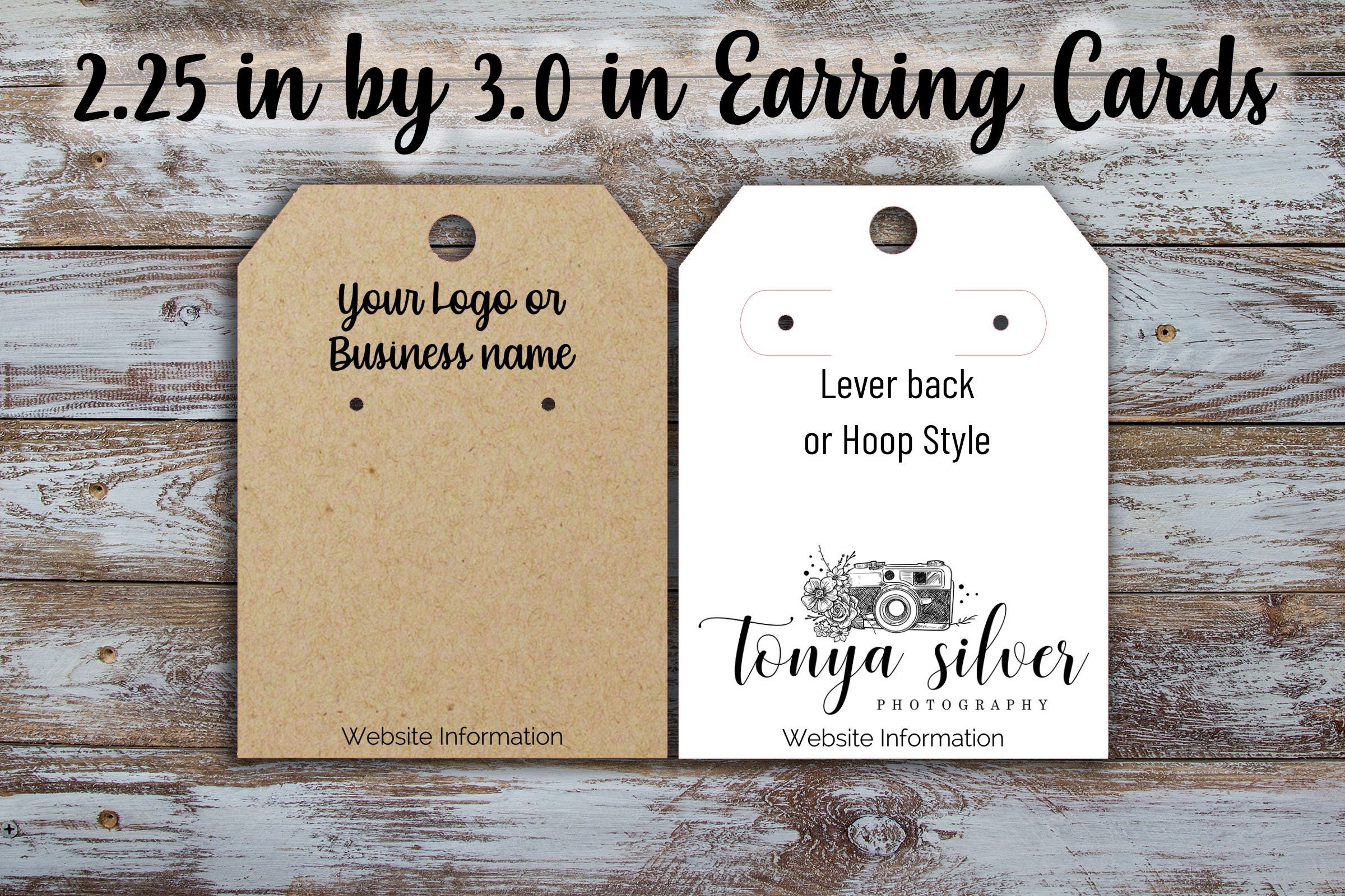 Custom Earring Cards 2.25 Inches by 3 Inches 24+ Count - Etsy