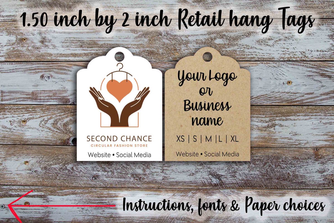 Custom Logo Retail Hang Tags (1.5x2 Inches) - Etsy