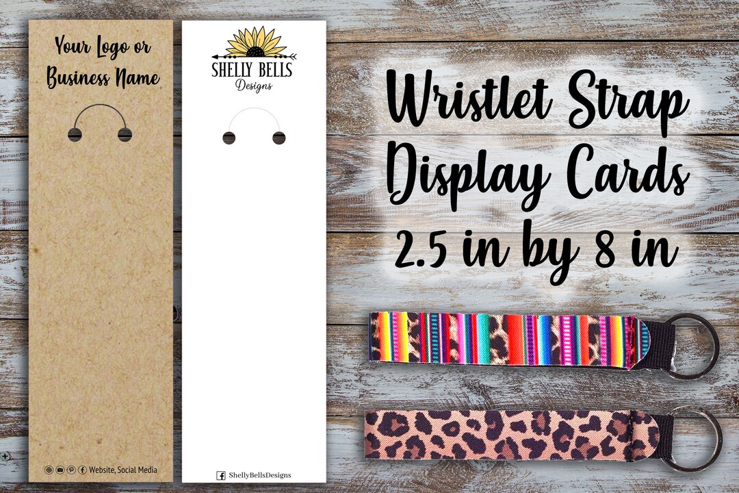Custom Wristlet Display Card: 2.5 X 8 Inch Keychain Cards - Etsy
