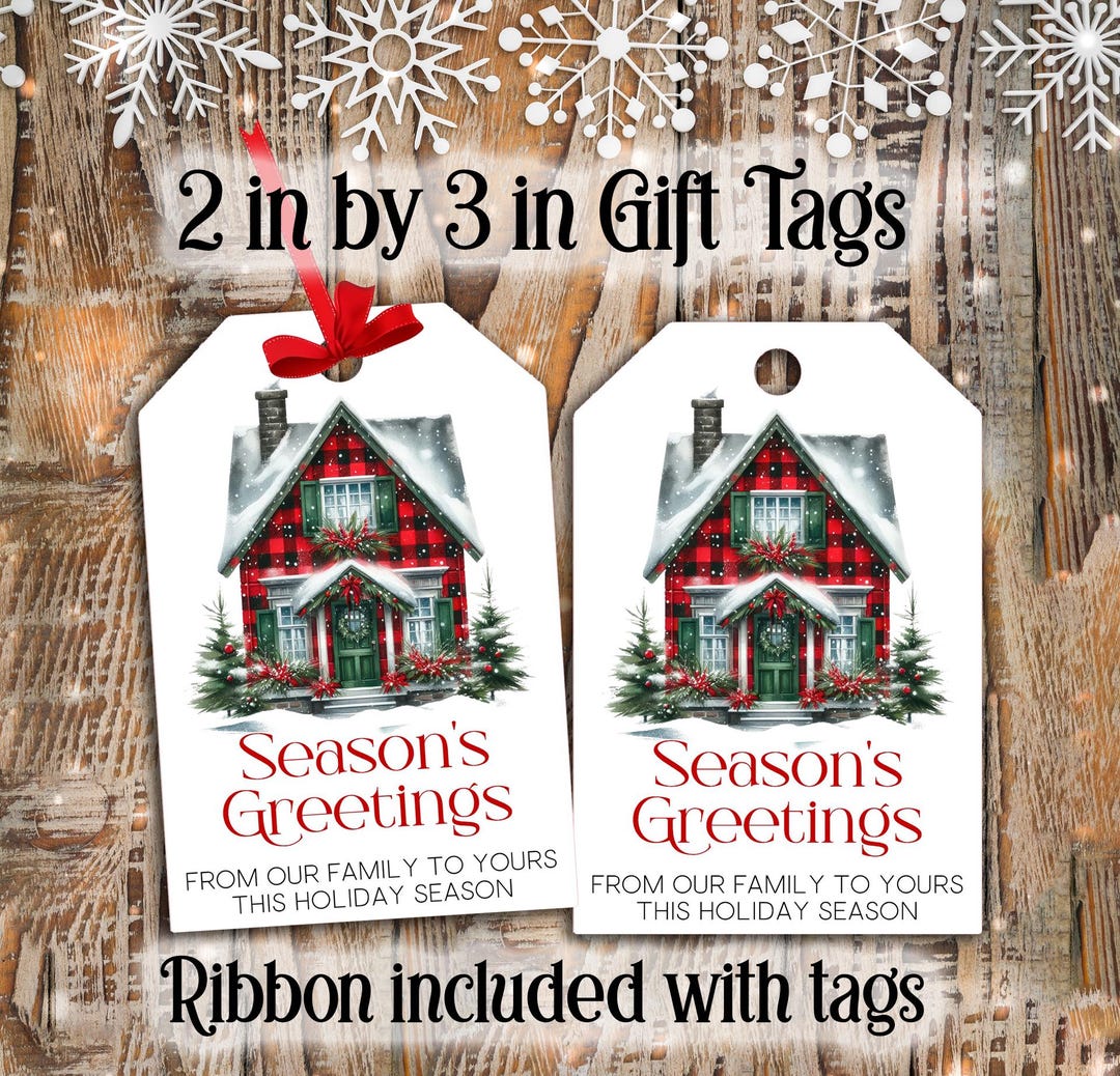 Custom Christmas Tags With Ribbon, Custom Gift Tags for Christmas ...