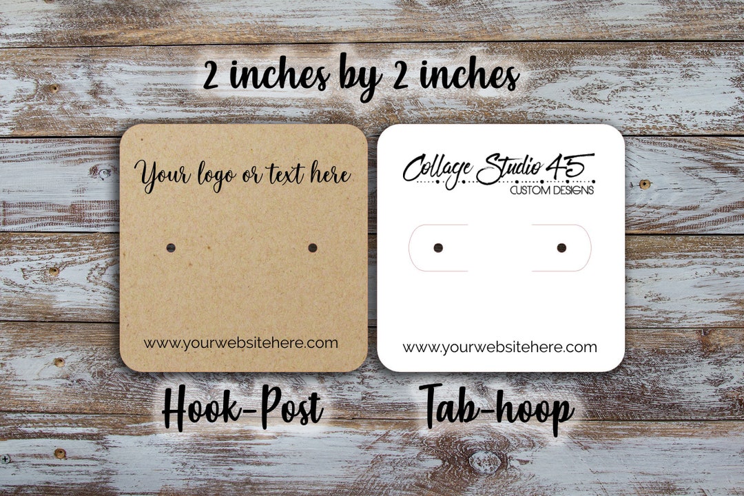 Custom Earring Display Cards: 2x2 Inch Post or Hook - Etsy