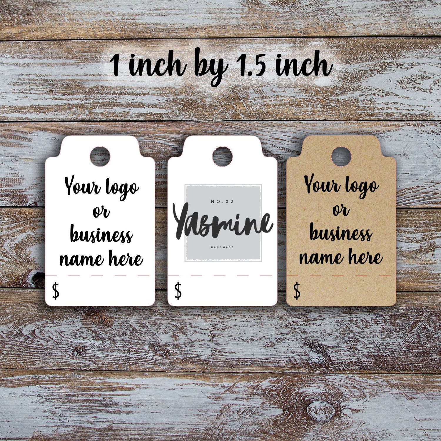 100+ Custom Tags - 1.5"x 1" With Detachable Price Customized Small ...
