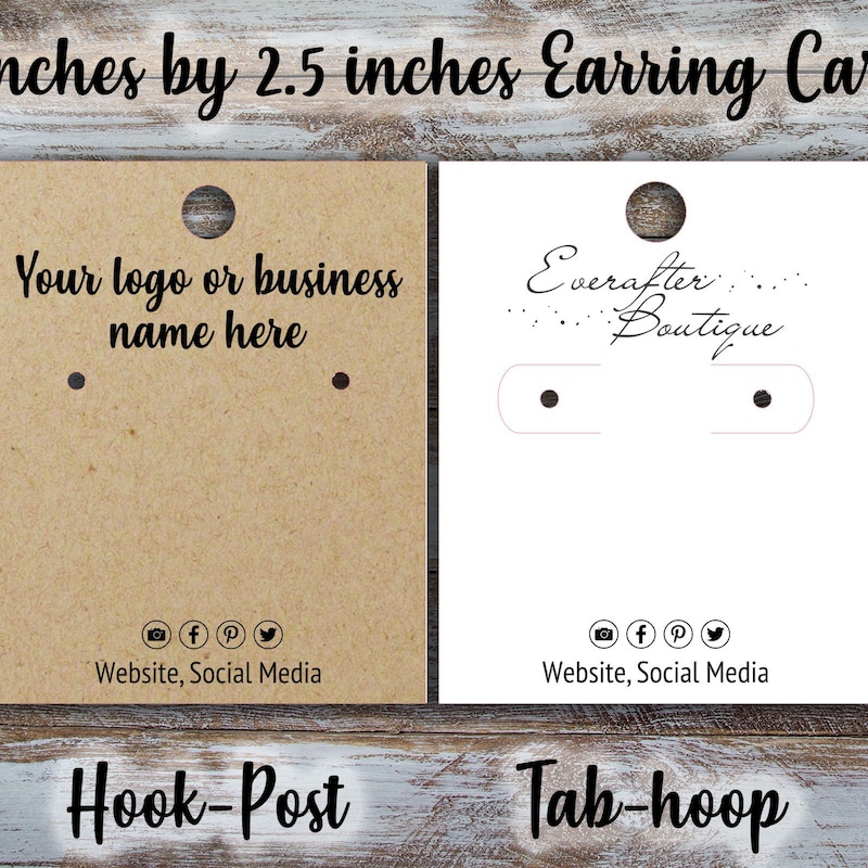 Custom Earring Cards - Etsy