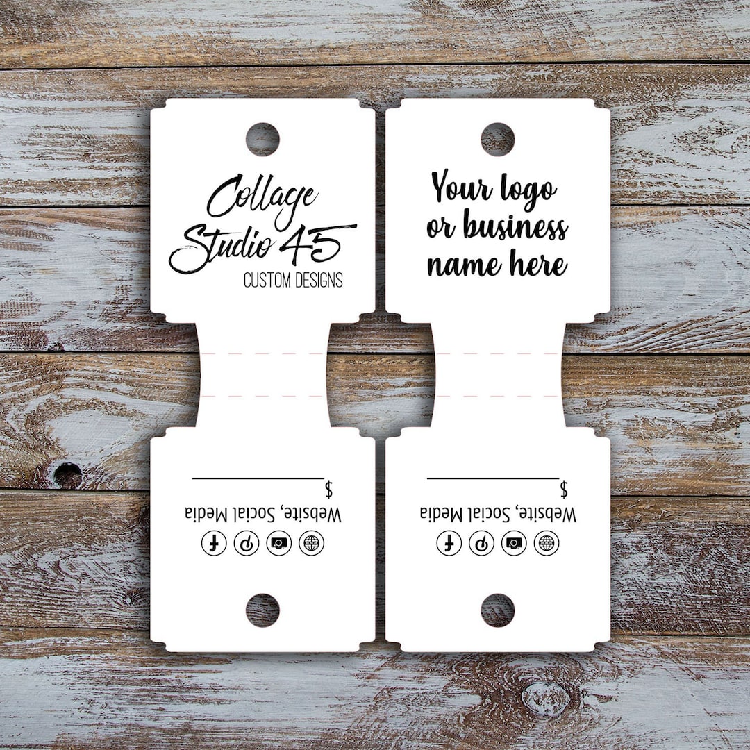 Custom Fold Over Tags | Fancy Circle |bracelet/necklace Tags| Jewelry ...