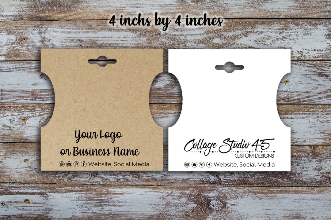 Custom Bracelet Display Cards: Jewelry Packaging (4x4 Inches) - Etsy