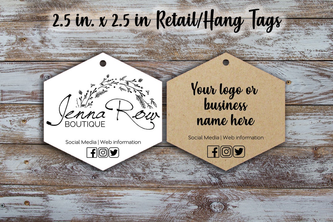 Custom Logo Hang Tags: Retail, Clothing, Jewelry (2.5x2.5 In) - Etsy