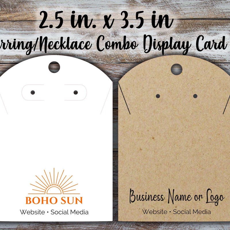 3.5 X 3.5 Necklace Card - Etsy