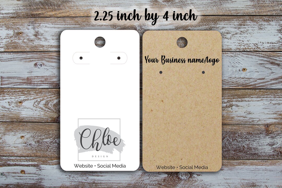 Custom Earring Cards 2.25 Inches by 4 Inches 20+ Count - Etsy
