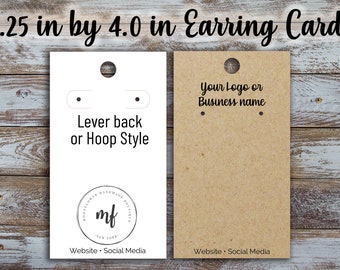 Custom Earring Cards - Etsy