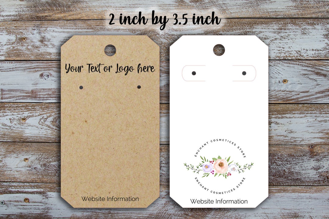 Custom Earring Display Cards: Personalized Logo, 2x3.5 Inch - Etsy