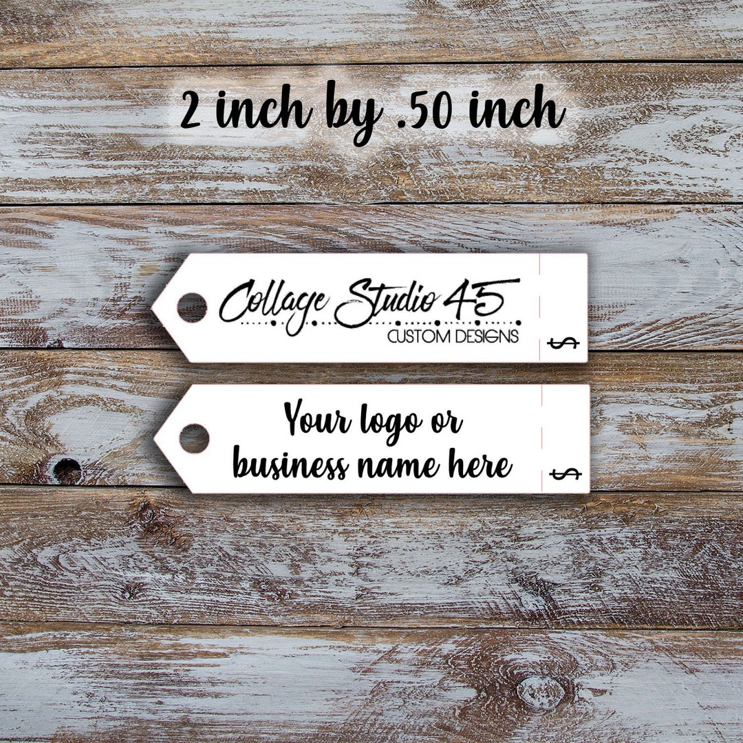 Custom Logo Price Tags: Small Jewelry Hang Tags (2 X 0.5 Inch) - Etsy