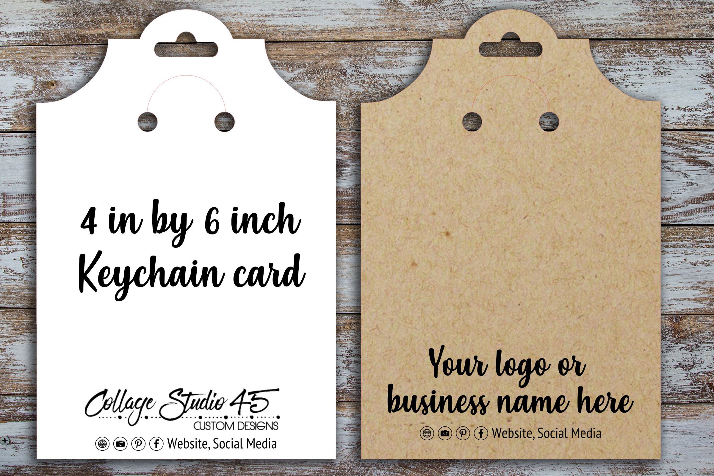 Custom Key Chain Display Card 4 Inches by 6 Inches Key | Etsy