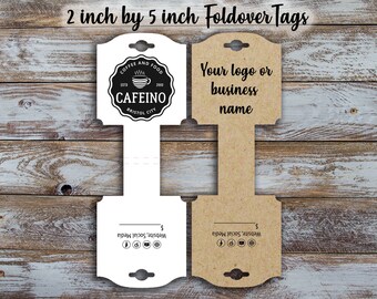 Custom Fold Over Tags 1.75 in by 2.5 in Folded Jewelry | Etsy