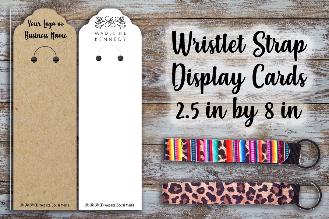 Custom Wristlet Display Card, 2.5 Inches by 8 Inches, Custom Card, Key ...