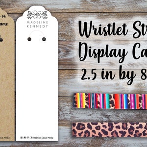 Custom Wristlet Display Card, 2.5 Inches by 8 Inches, Custom Card, Key ...