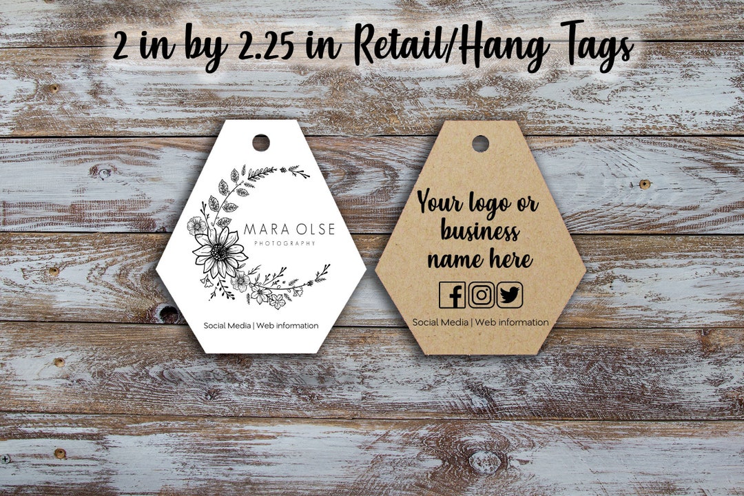 Custom Retail Tags 2.0 Inches by 2.25 Inches, Retail Tags, Clothing Tag ...