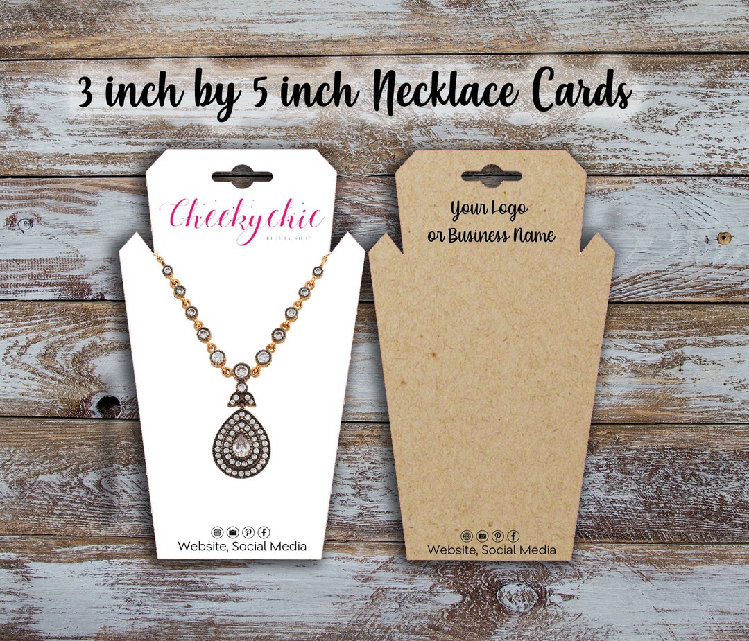 Custom Necklace Display Card: Watercolor Jewelry Card (3x5 Inches) - Etsy