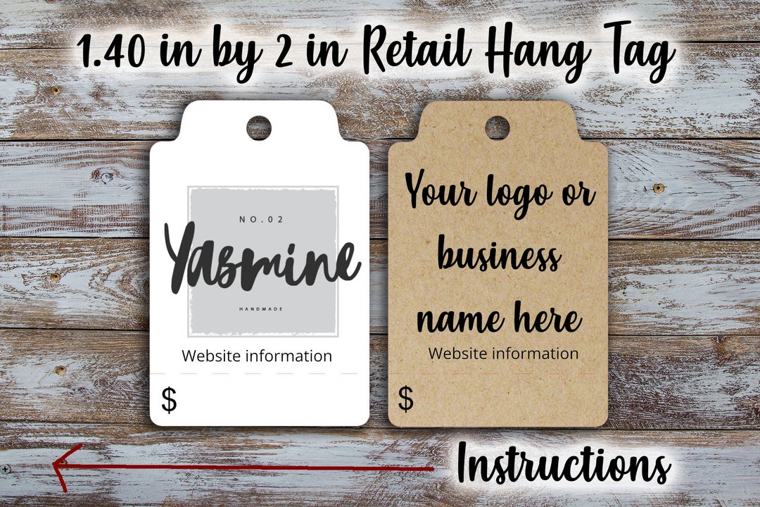 Custom Retail Hang Tags: Detachable Price Tag (1.40x2.00 Inches) - Etsy