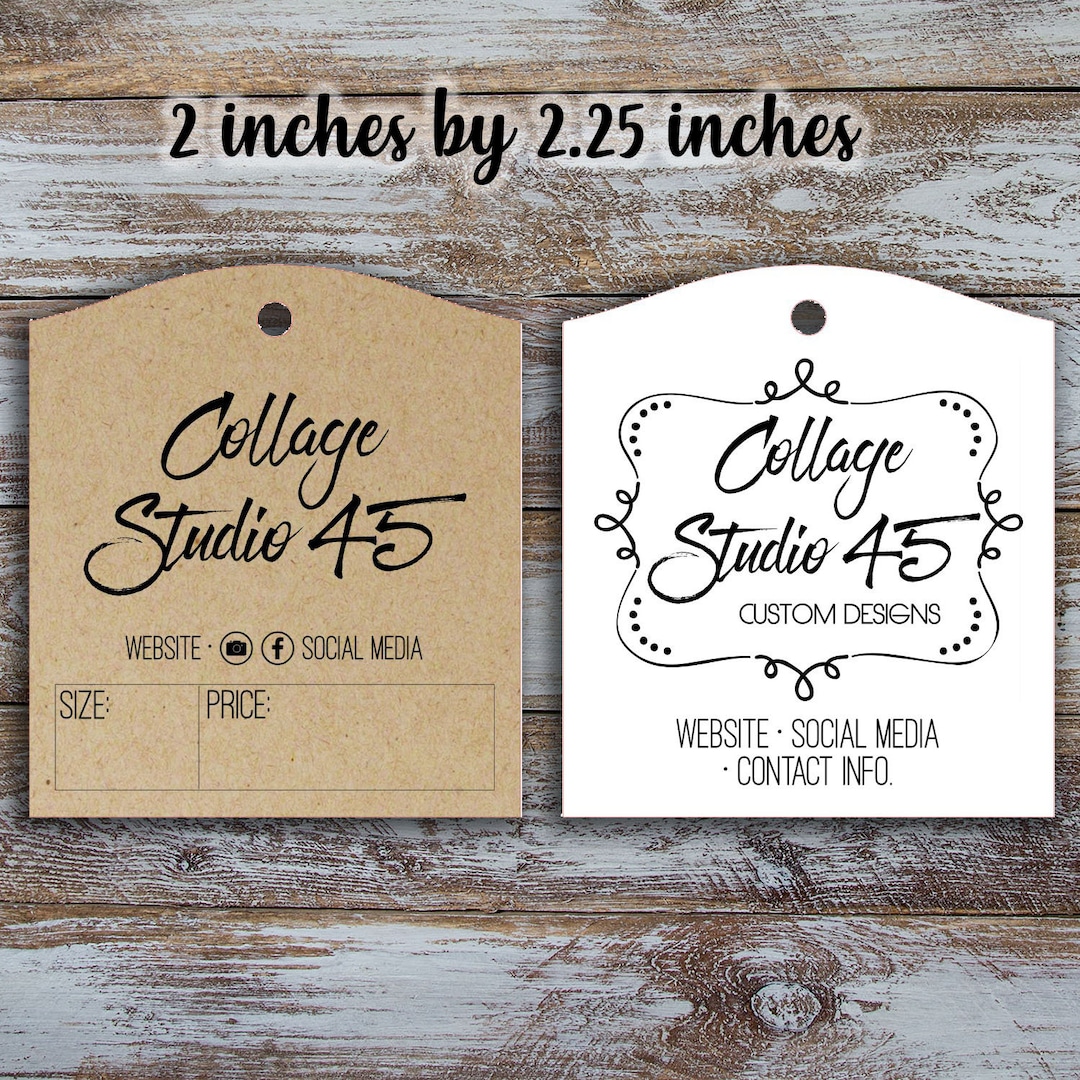Custom Retail Cards 2 Inches by 2.25 Inches, Clothing Tags, Retail Tags ...