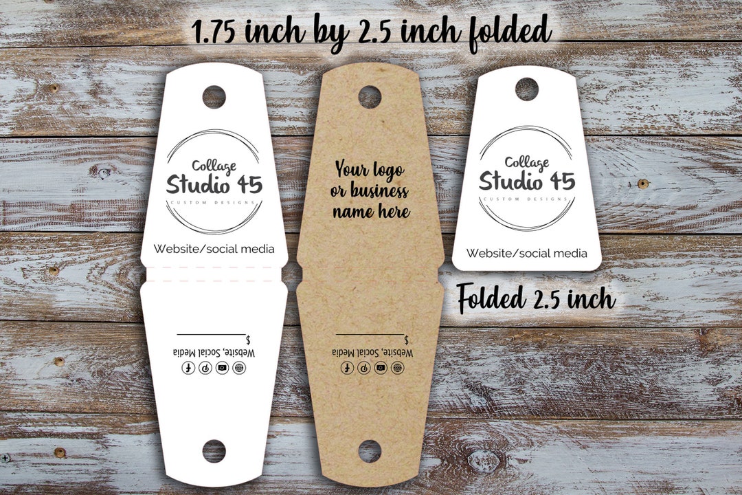 Custom Fold Over Jewelry Display Cards: Personalized Necklace Tags - Etsy