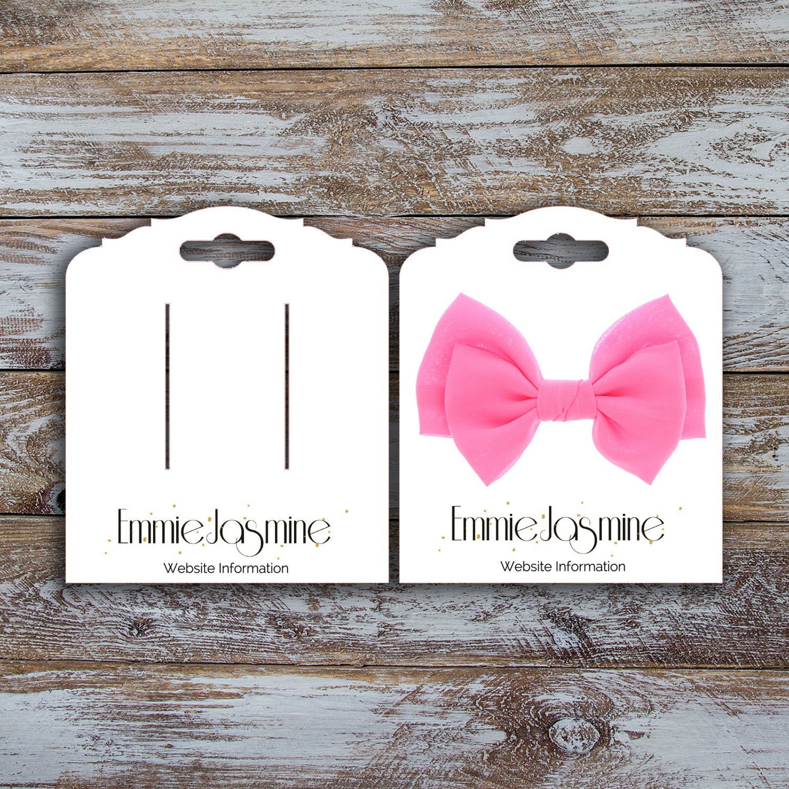 Customized Hair Accessory Display Card 3 inches by 3.5 inches | Etsy