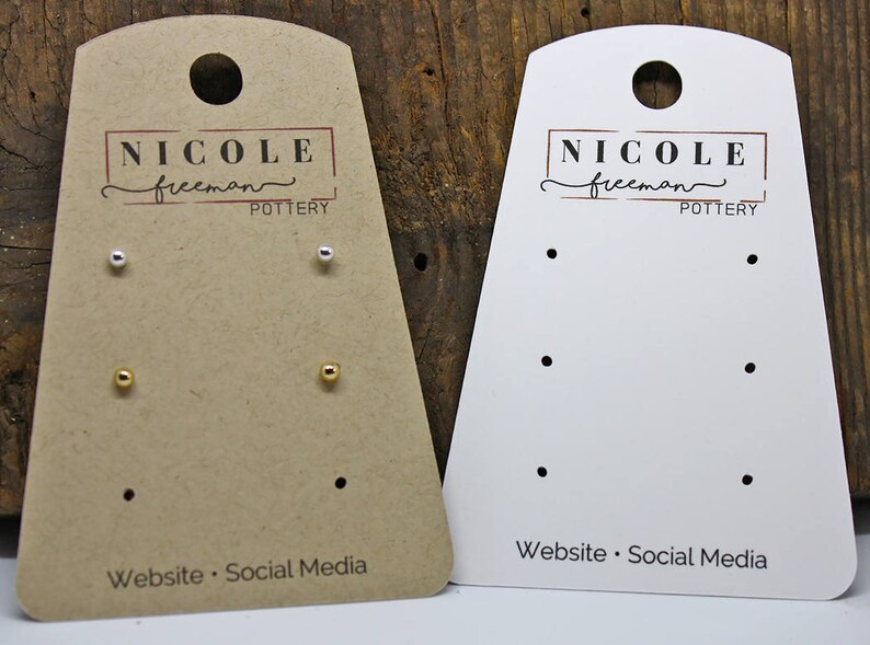 Custom Multi hole Earring Cards 2.50 inches by 3.5 inches | Etsy