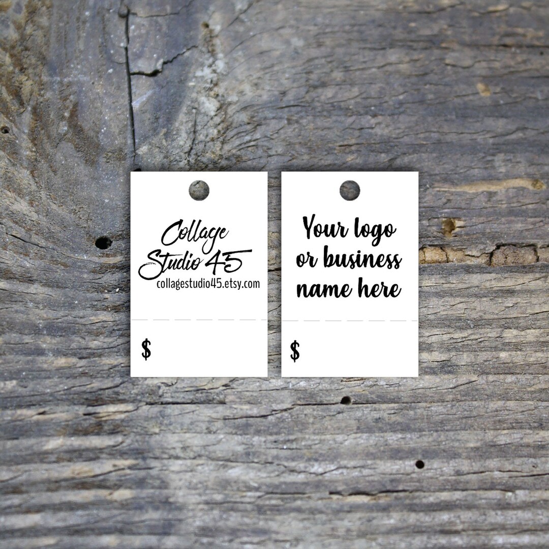 Custom Logo Price Tags: Detachable Inventory Number (1x1.5 Inch) - Etsy