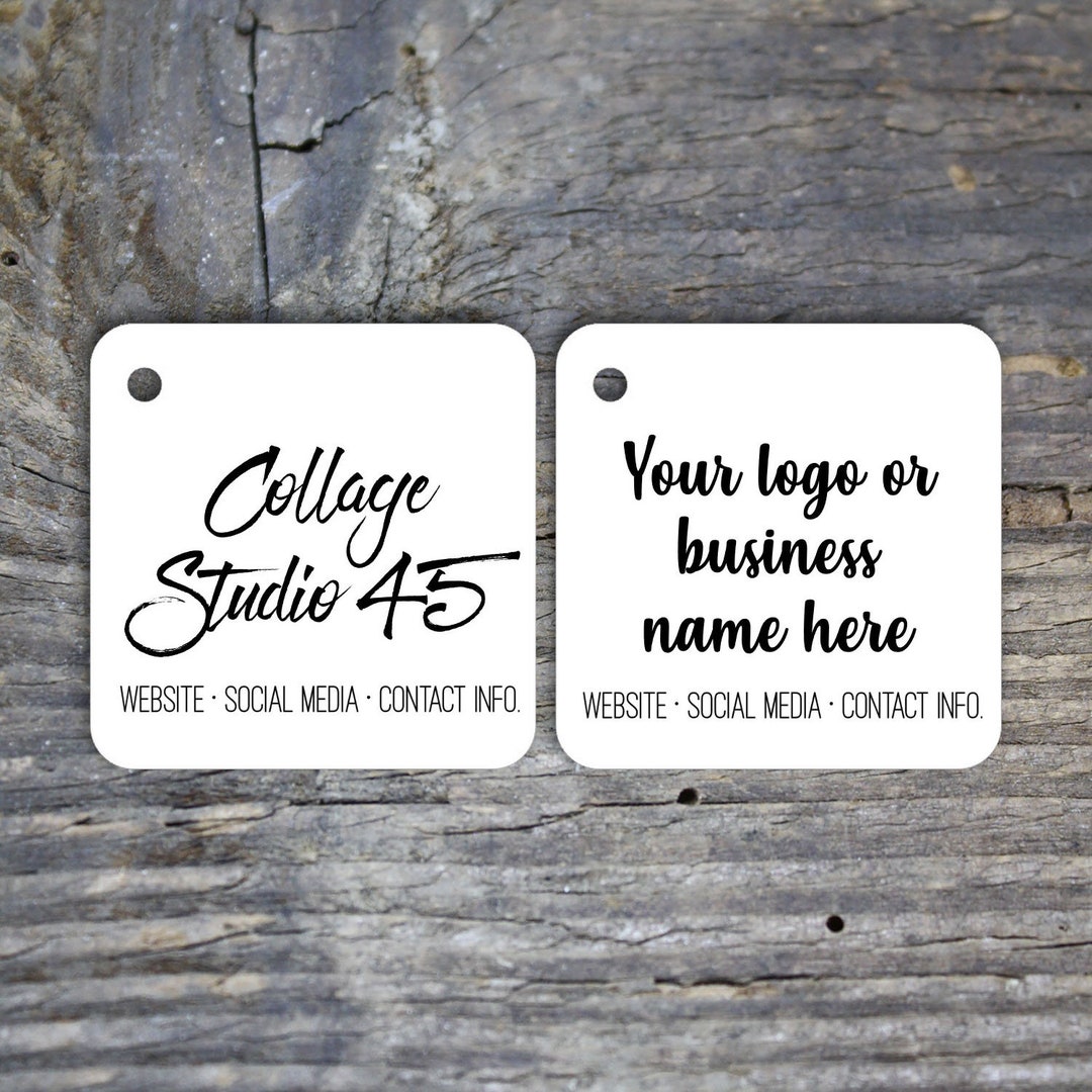 Custom Retail Tags 2 Inches by 2 Inches Round Corner Tag, Clothing Tag ...
